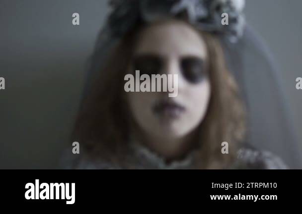 Dracula bride The girl in the costume of Halloween, in the makeup of ...