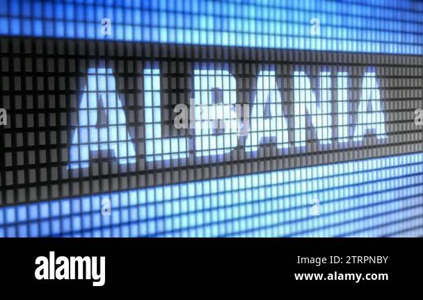 "Albania" on the Screen. 4K Resolution. Encoder Prores 4444. Great ...