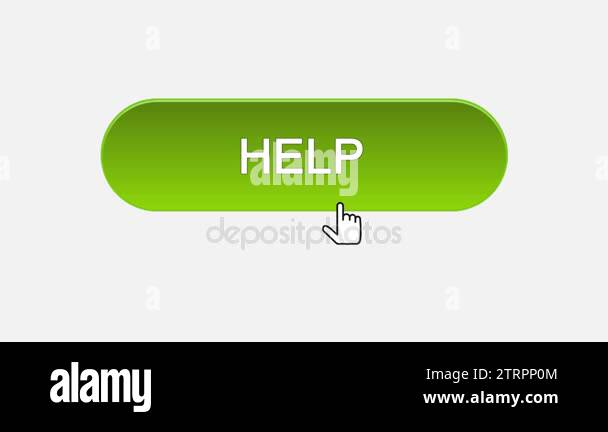 Help Web Interface Button Clicked With Mouse Cursor Different Color Choice Stock Video Footage