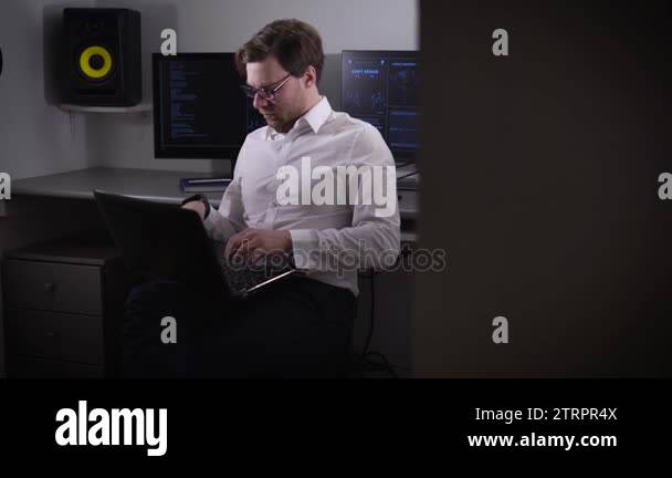 The Programmer Prepares For Setup Of The Equipment In The Computer Room
