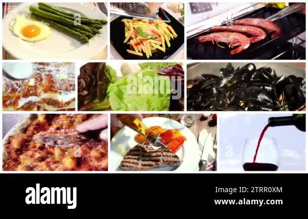 Food menu collection collage Stock Videos & Footage - HD and 4K Video ...