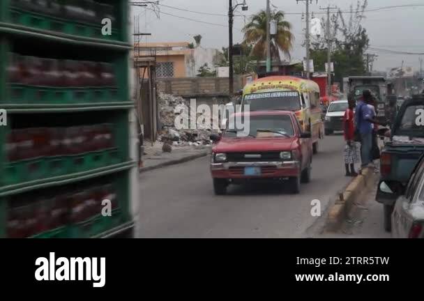 Busy traffic in Port-au-Prince Haiti Stock Video Footage - Alamy