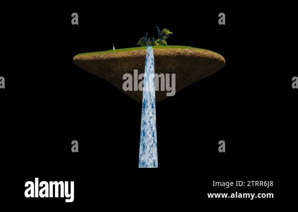 Tropical island with water, palms and woman resting on the beach, tilt ...