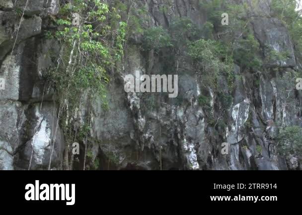 Mouth of the Underground River Cave. Floating towards the entrance to ...