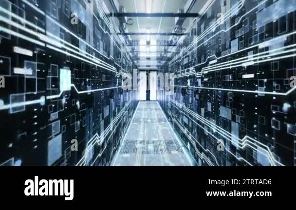 The Concept of: Digitalization of Information Flow Moving Through Rack ...