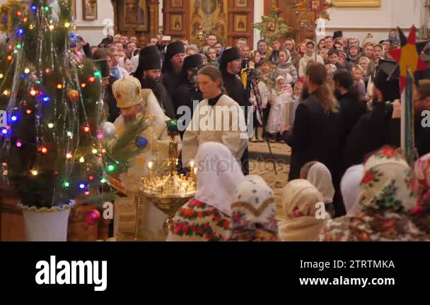 Parish People Listen to a Bearded Eastern Orthodox Archbishop Who ...