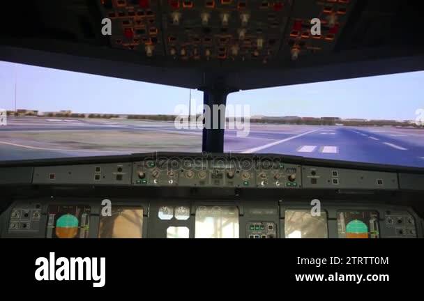 Airplane simulator in National Air and Space Museum Stock Video Footage ...