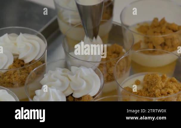 Preparation handmade chocolate candies, close up. confectionery factory ...