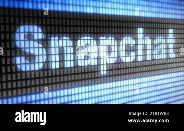 "Snapchat" in the blue screen. Snapchat is a popular social media ...