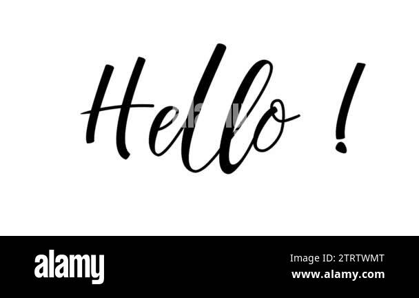 Word hello 2D animation on 3 backgrounds. MOV Stock Video Footage - Alamy