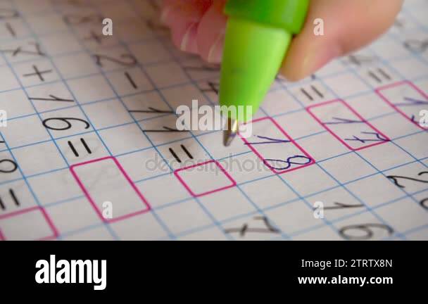 Kid doing homework simple Stock Videos & Footage - HD and 4K Video ...