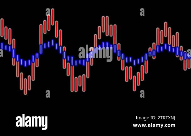 motion graphics and animated background of pulsating line acting similar to audio equalizer or ...