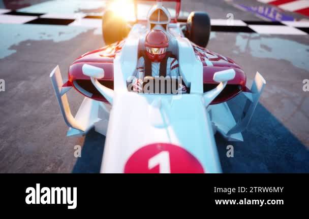 Racer of formula 1 in a racing car. Race and motivation concept ...
