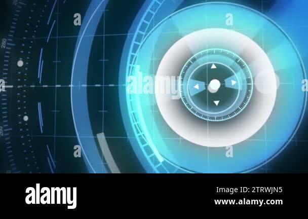 Futuristic heads-up display interface animation which can be used on a ...