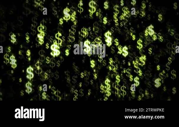 4k Dollar Currency Light Particle Background Loop/Animation of seamless ...