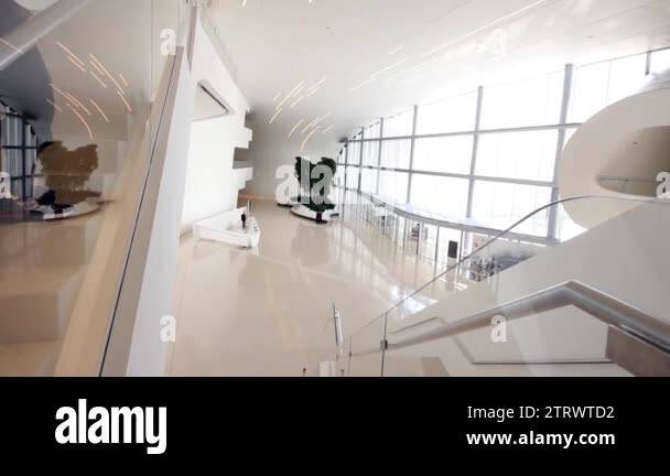 Interior of Heydar Aliyev Center. Heydar Aliyev Center won the Design ...