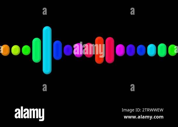 motion graphics and animated background of pulsating rainbow colored ...