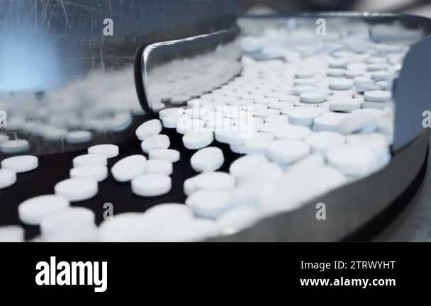 Process of production of pills, tablets. Industrial pharmaceutical ...