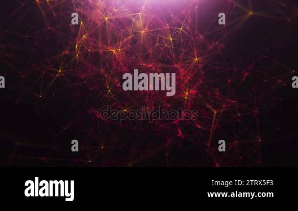 Red and yellow abstract background from a plexus Stock Video Footage - Alamy