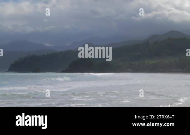 Palawan Coast Waves. Beautiful scenic background near Puerto Princesa ...