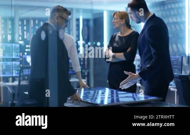 Team of Government Investigators Tracing Criminal with Help of ...