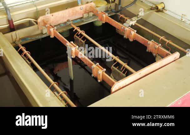 Galvanic bath, Plant, Engineering production. Circuit board in galvanic ...