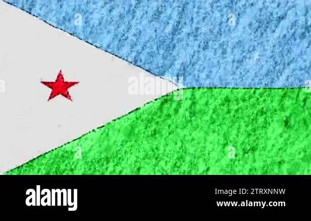 stop motion pastel chalk crayon drawn JIBOUT flag cartoon animation ...