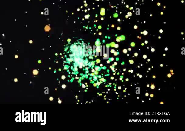 A slick modern motion graphics animation of an exploding, calmness ...