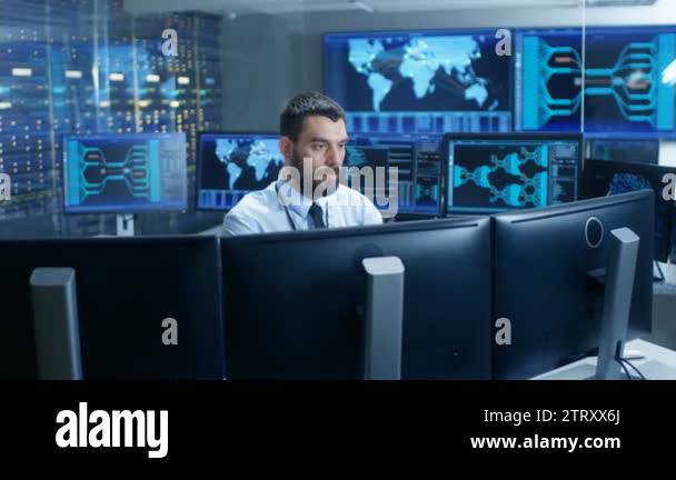 In the System Control Center Technical Operator Monitors Displays at ...