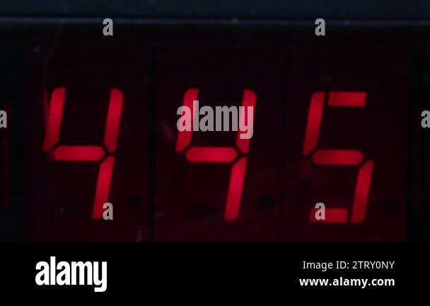 blur old dirty damaged red display countdown like concept of wasting ...