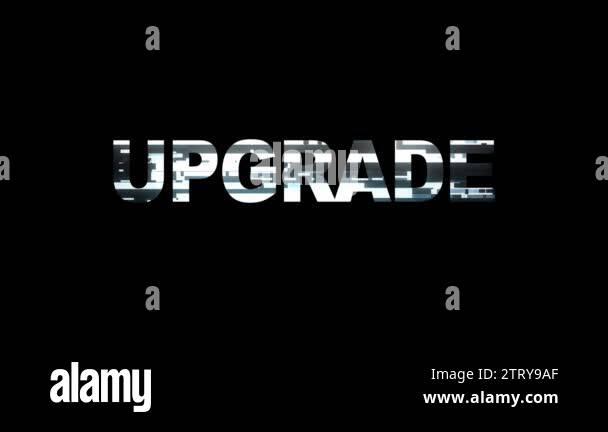 neon glitch UPGRADE text animation background logo seamless loop New ...