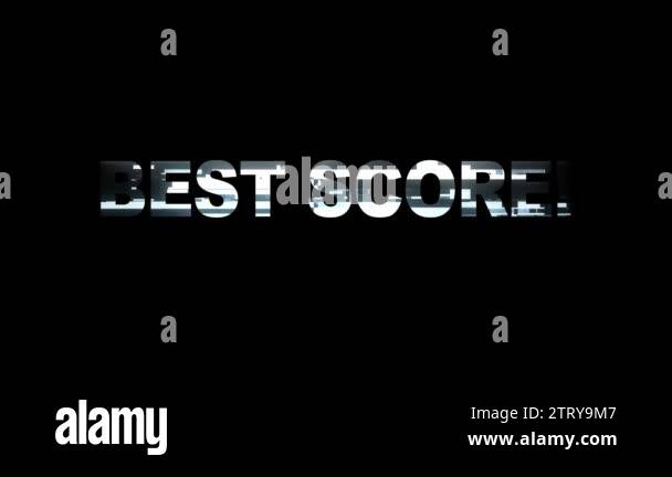 neon glitch BEST SCORE text animation background logo seamless loop New ...