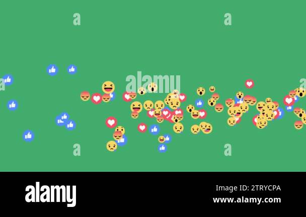 live reactions - Mixed of reactions emoji in streaming live video on ...