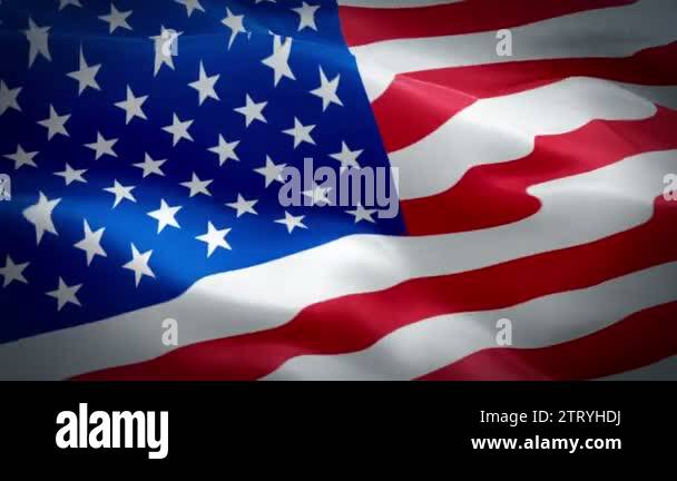 American flag video. 3d United States waving flag video. Sign of USA ...