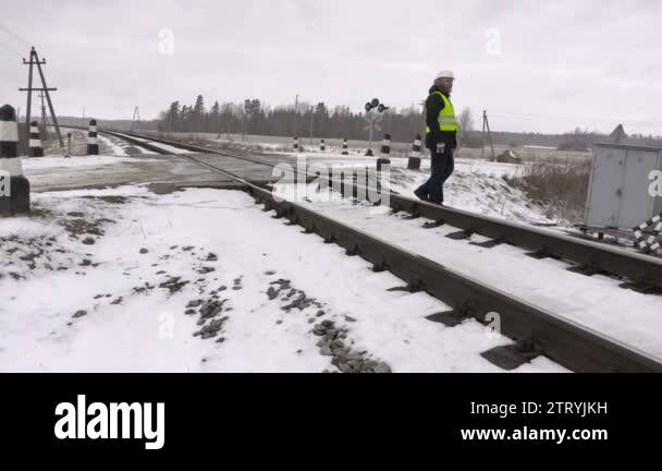 Warning sign on railway track Stock Videos & Footage - HD and 4K Video ...