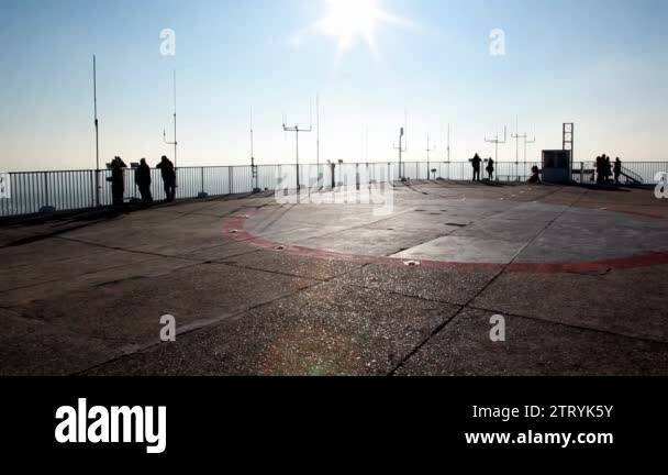 On viewing platform at roof skyscraper in Paris Stock Video Footage - Alamy