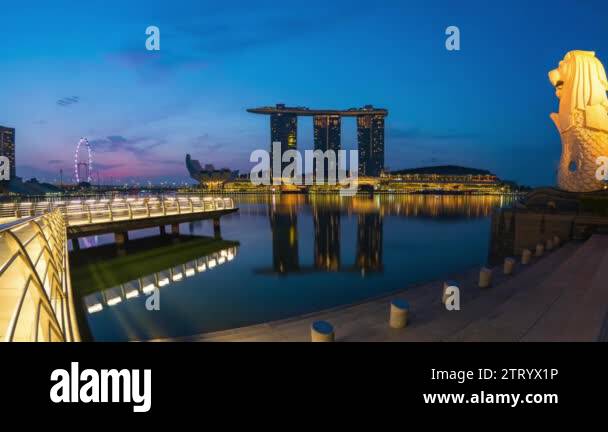 City skyline and the merlion Stock Videos & Footage - HD and 4K Video ...