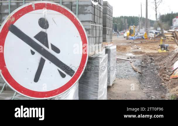 Prohibition sign on construction Stock Videos & Footage - HD and 4K ...