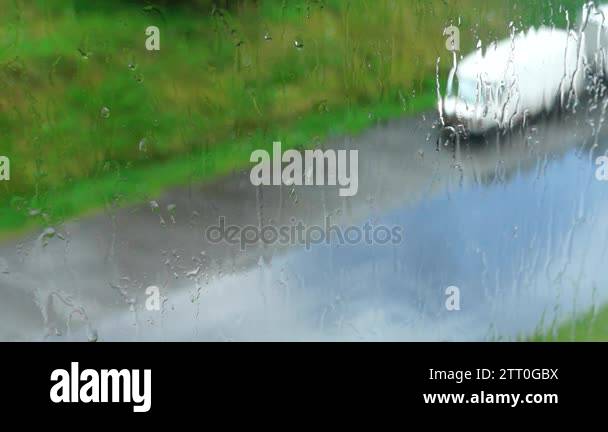 Rainy weather landscape through window Stock Videos & Footage - HD and ...