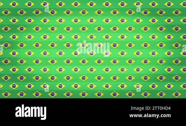 Background with 2D animation of Brazilian flag scrolling horizontally ...
