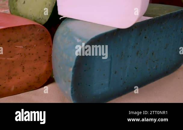 Solid Cheeses from Cow Milk. A circular overview of different types of ...