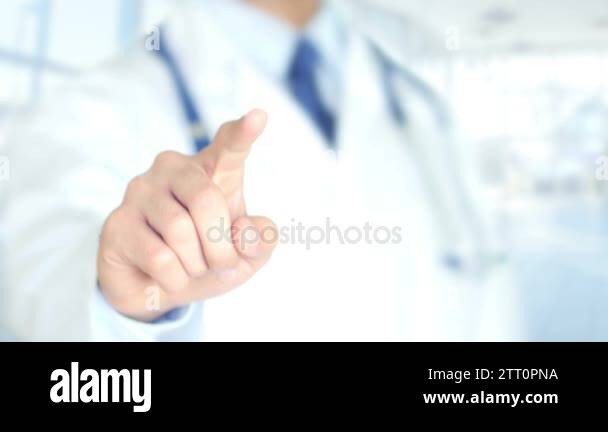 Male Reproductive System, Doctor working on holographic interface ...
