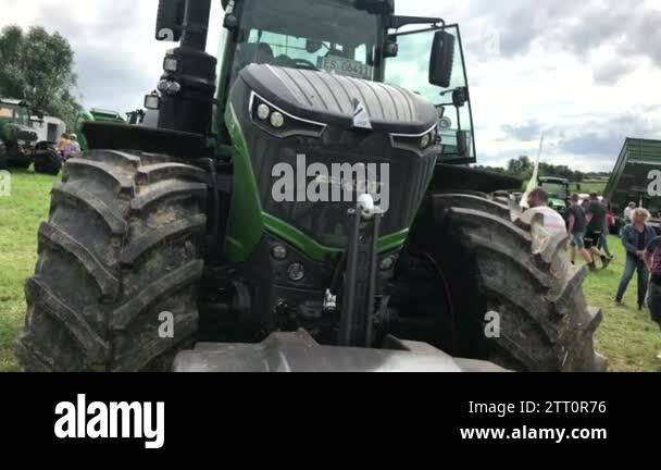 Fendt top model 1050 Vario at tractor exhibition Stock Video Footage ...