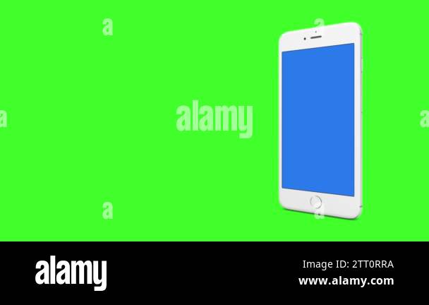 Bangkok,Thailand-June 20: white iphone 6 with blue screen animation and ...