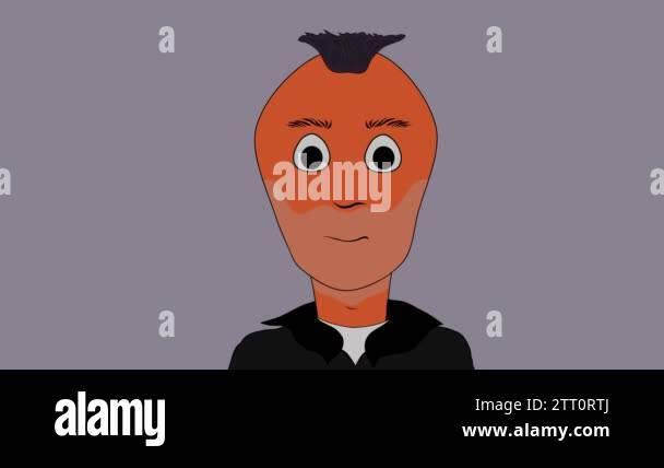 Cartoon character Chris are smile. Animation Stock Video Footage - Alamy