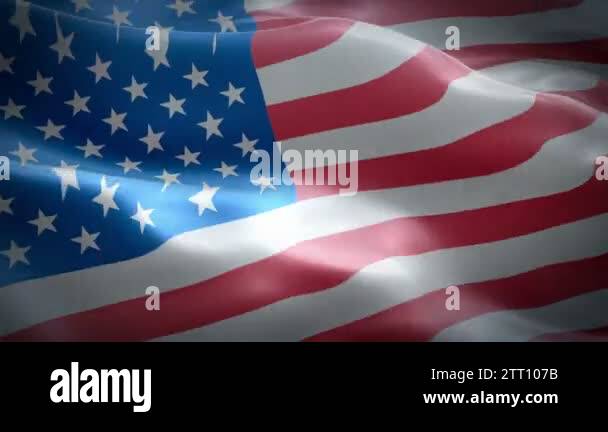 American flag waving video in wind footage Full HD. American flag ...
