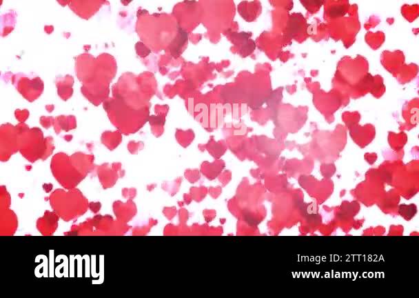 Valentine's day Floating Hearts Background Loop/ 4k animation of a ...