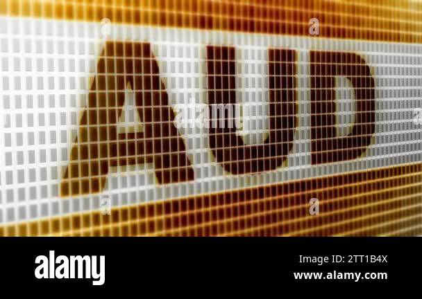 Australian dollar sign on the Screen. 4K Resolution. Encoder Prores ...