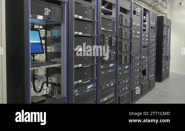 Many powerful servers running in the data center server room. Many ... Many powerful servers running in the data center server room. Many ...