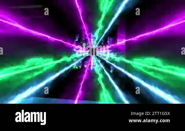 Seamless 3d Animation of sci-fi fantasy dimensional tunnel path or warp zone time travel with ...